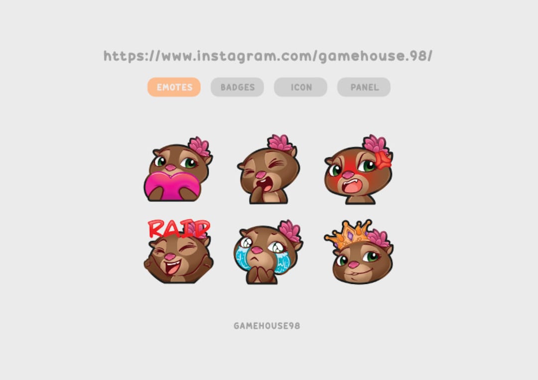 Twitch Emotes Beaver, Twitch Emote Pack Kawaii - Etsy