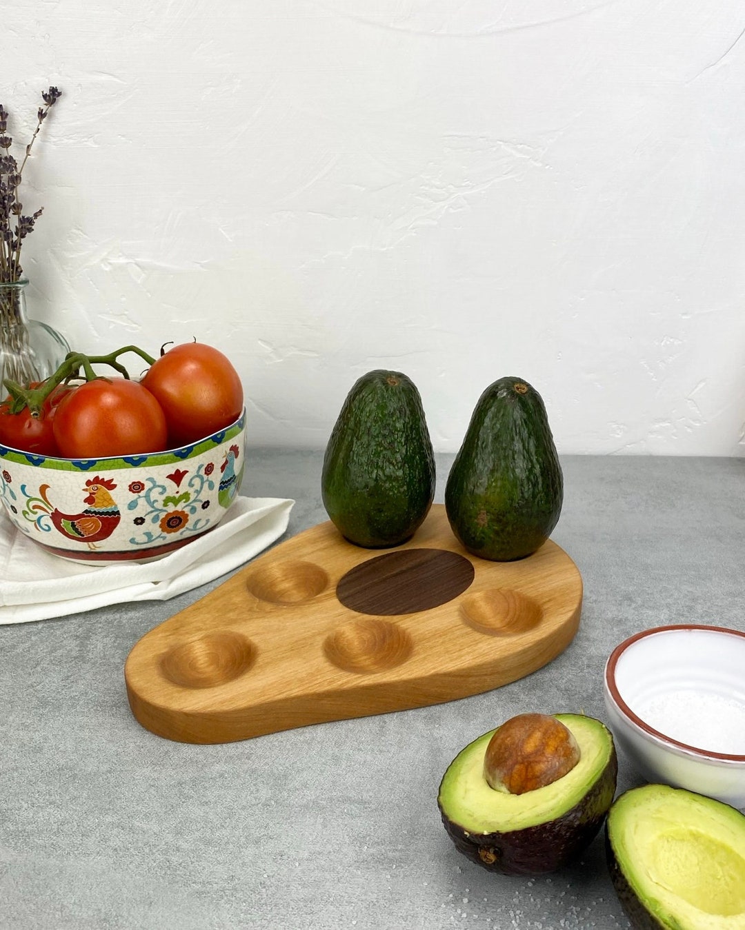 Avocado Organizer Tray - Wooden Produce Storage Design for Kitchen - Etsy