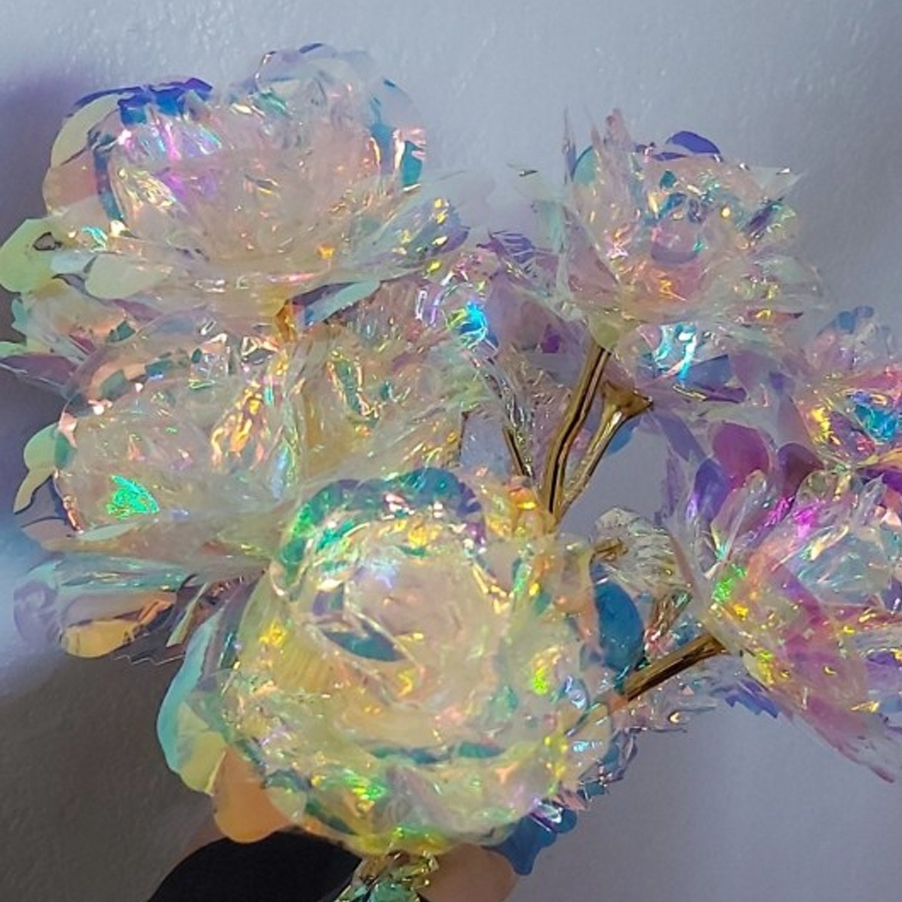 Artificial Crystal Rose Flowers Unique Graduation Gifts Colorful ...
