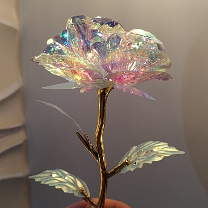 Artificial Crystal Rose Flowers Unique Graduation Gifts Colorful ...