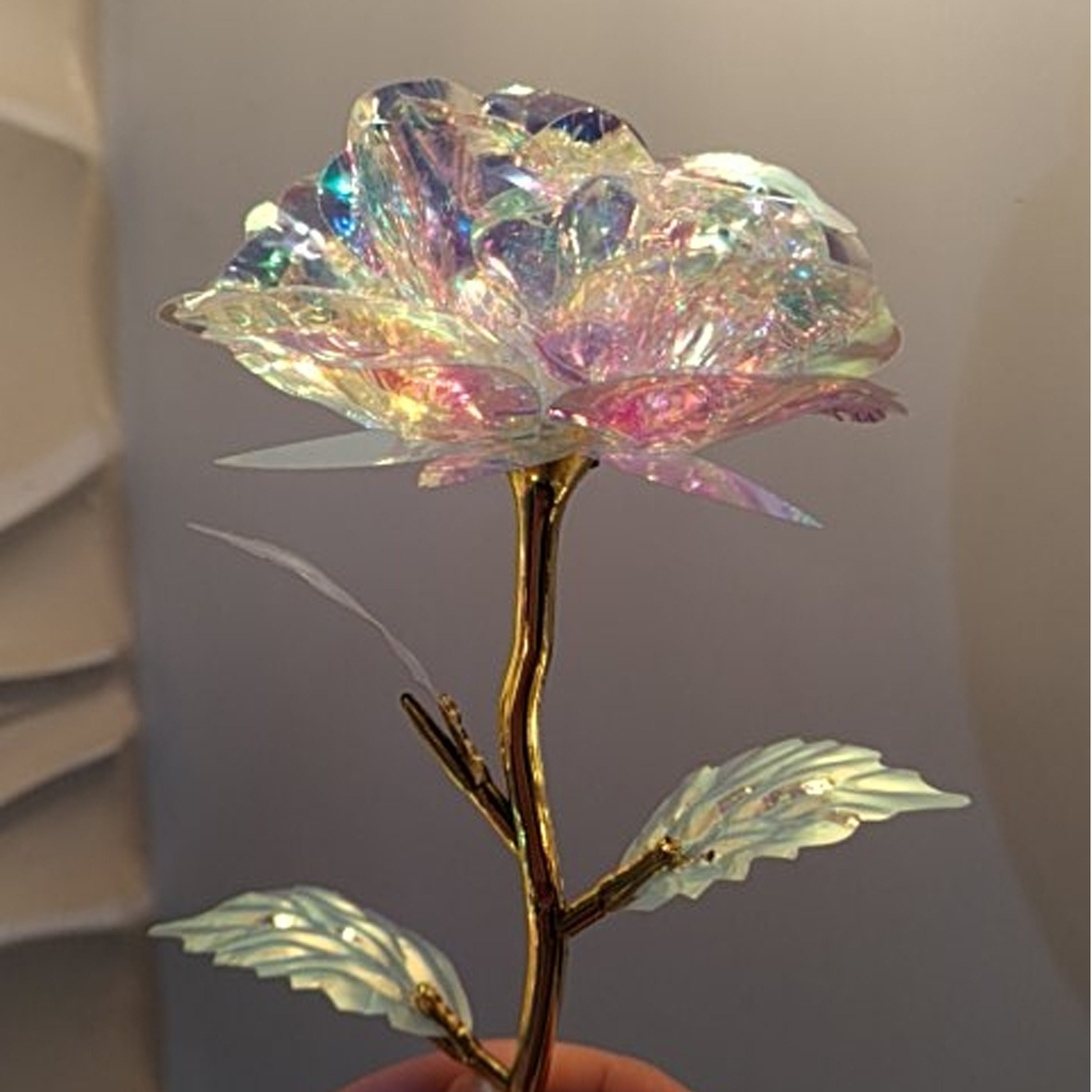 Artificial Crystal Rose Flowers Unique Graduation Gifts Colorful ...