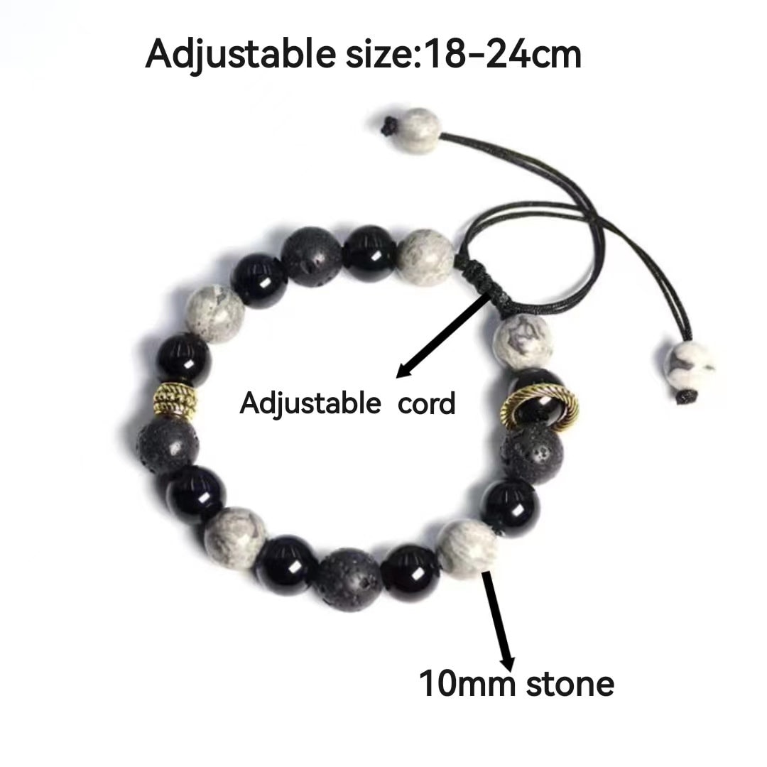 Black and White Matching Pair*long Distance Bracelets *couples ...