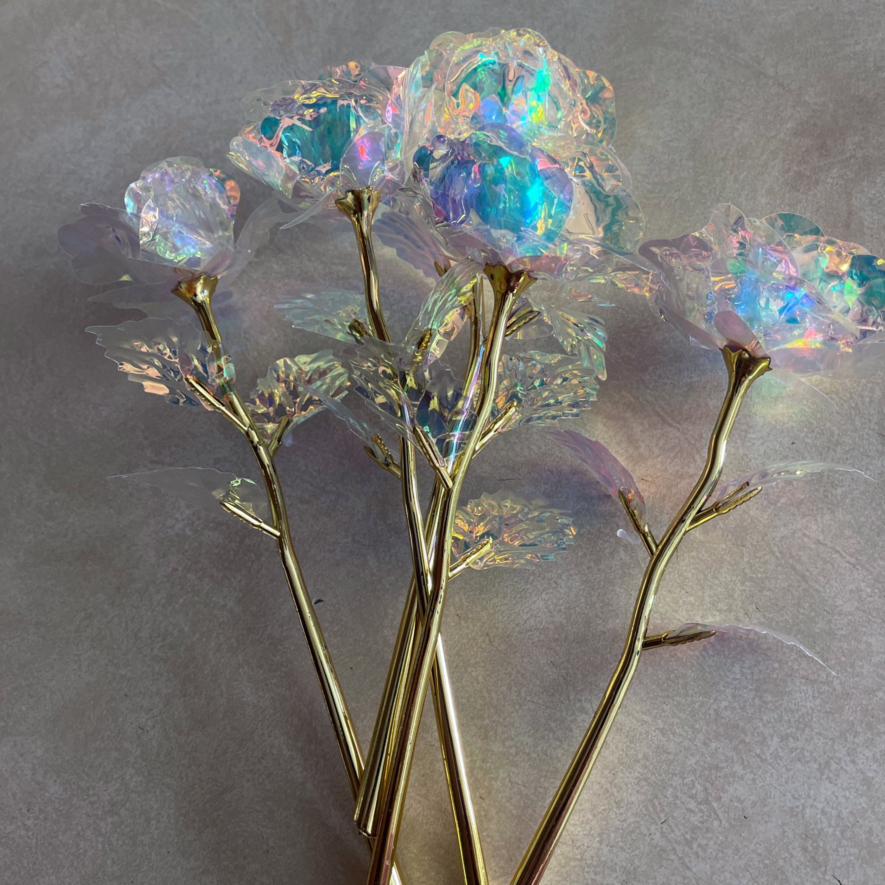 Artificial Crystal Rose Flowers Unique Graduation Gifts Colorful ...