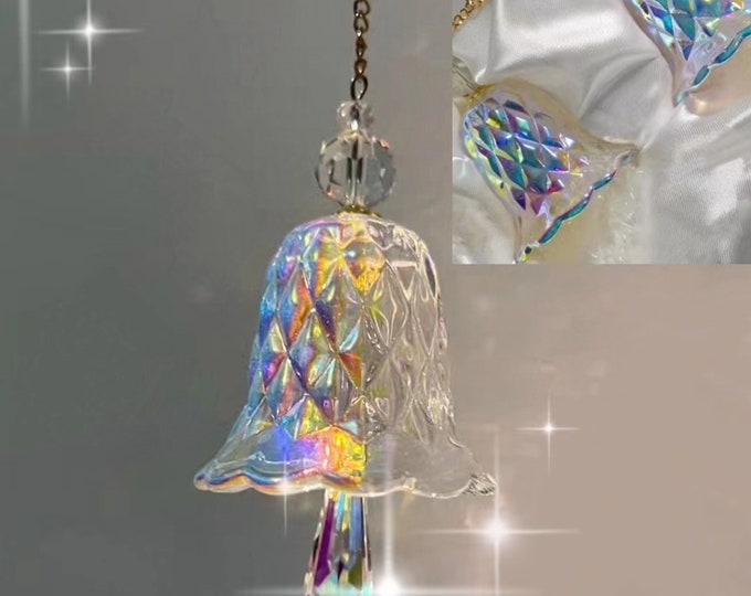 Crystal Bell Wind Chime, Prism Suncatcher, Home Wedding Decor - Etsy
