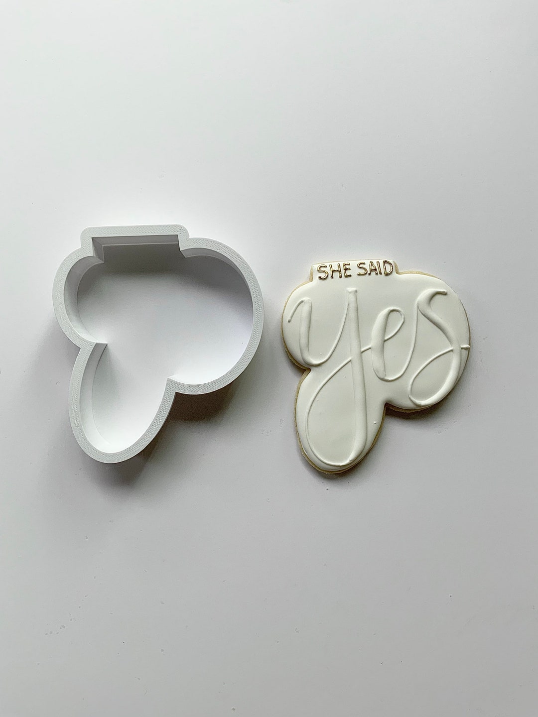 She Said Yes Plaque Cookie Cutter - Etsy