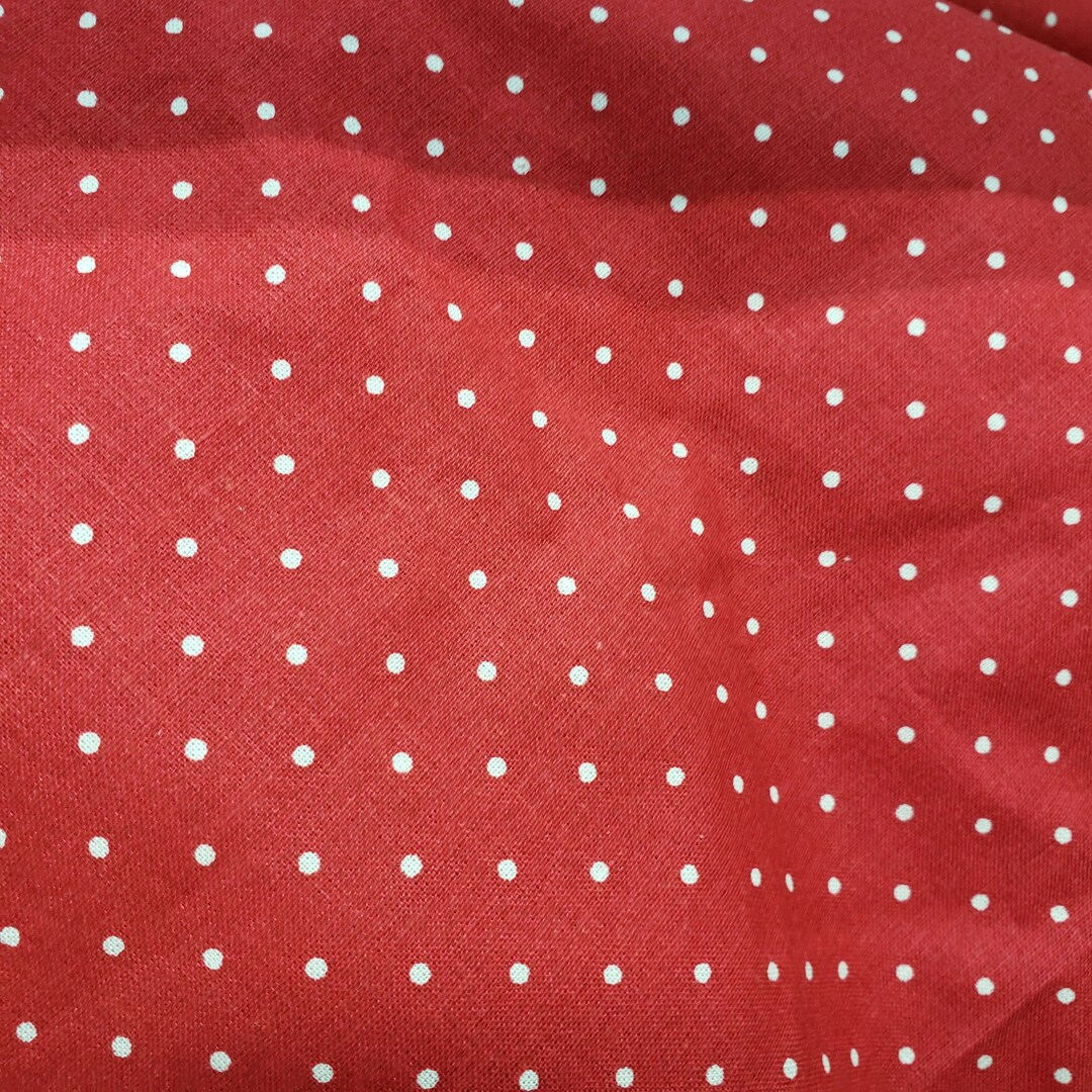 Dots on Red Quilt Cotton Fabric / by the Yard or 1/2 Yard - Etsy