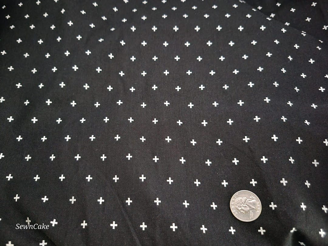 Minimalist Black & White Plus Sign Fabric . by Yard, 1/2 or 1/4 - Etsy