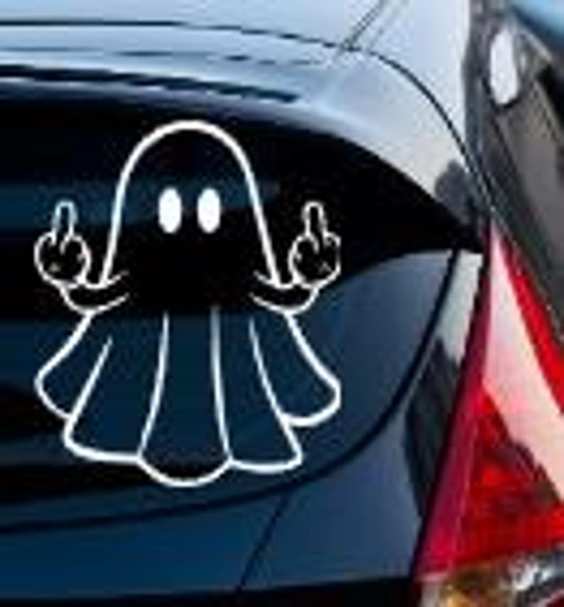 Middle Finger Ghost/middle Finger/ghost/ Permanent Vinyl Decal/ Cars ...