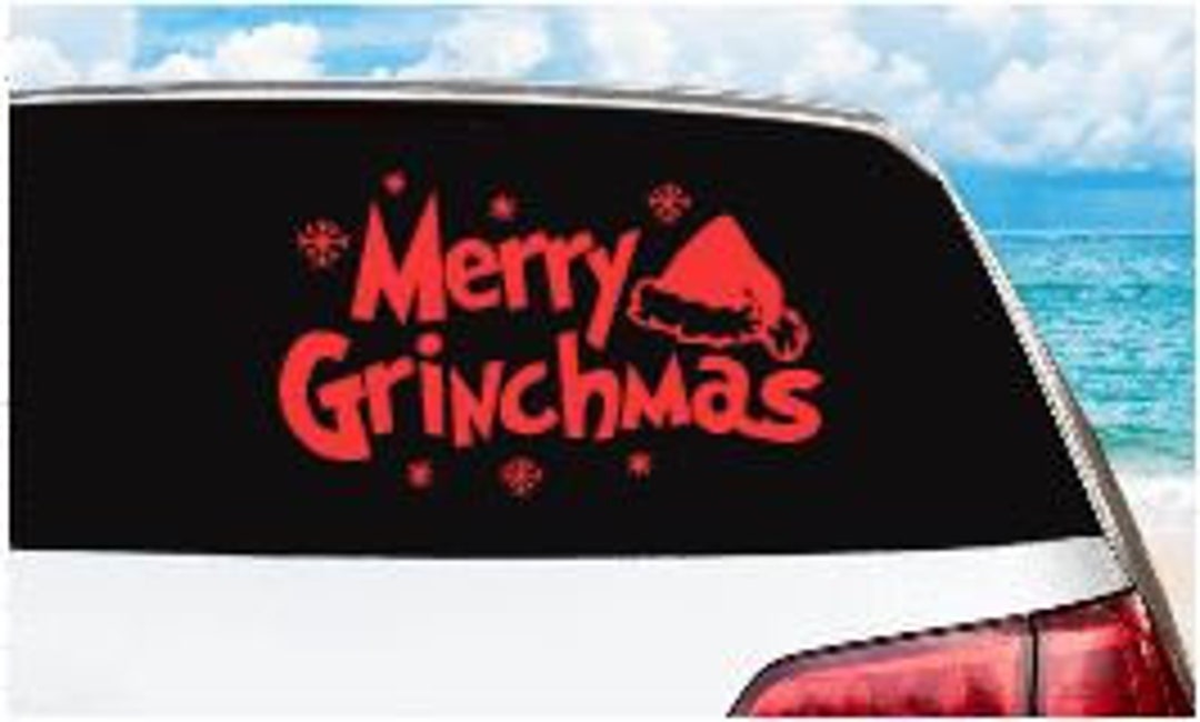 Merry Grinchmas/custom Permanent Vinyl Decals/ the Grinch/ for Car ...