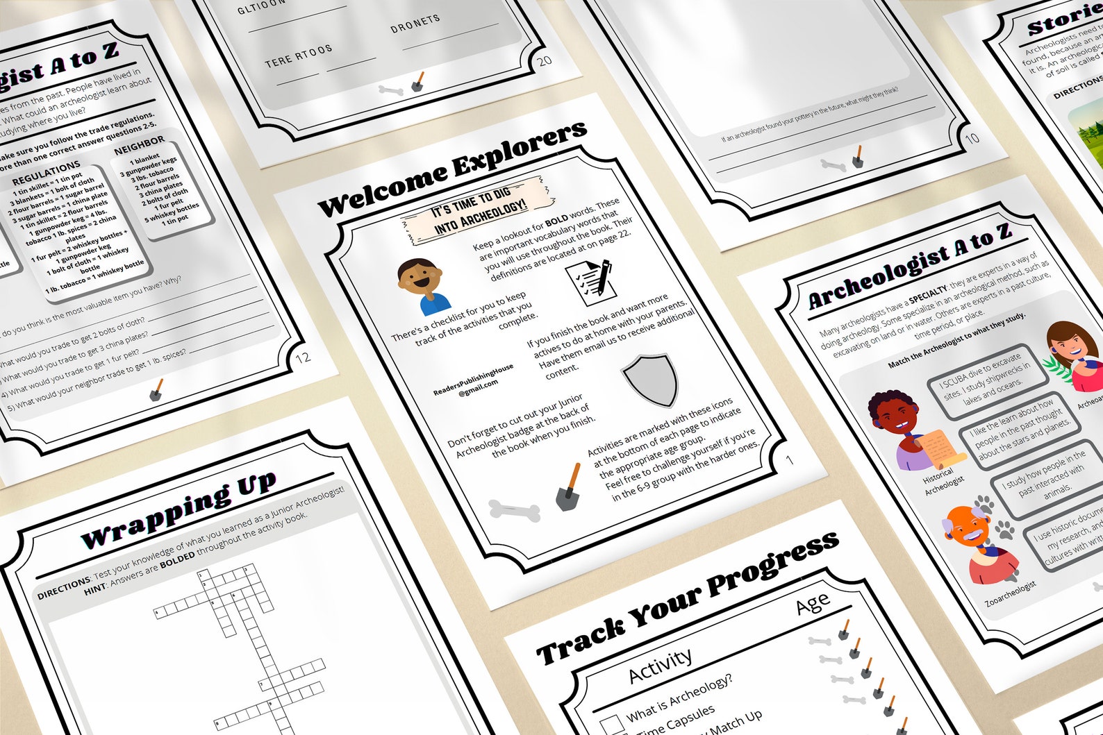 Dig Into Archeology Activity Book for Kids Ages 6-9 10-12 - Etsy