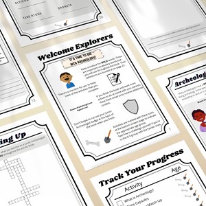 Dig Into Archeology Activity Book for Kids Ages 6-9 10-12 PDF Digital ...