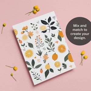 Colorful Botanical Clipart Bundle - Flowers, Leaves, Buds, Spring ...