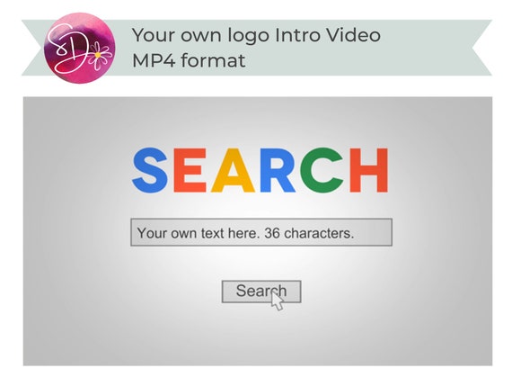 Search Engine Video Logo Animation Intro Youtube Intro - Etsy