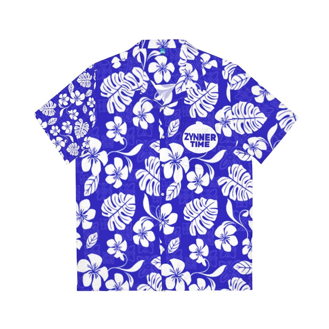 ZYNNER TIME Men's Hawaiian Shirt, Festival Floral Shirt, Funny Rave ...