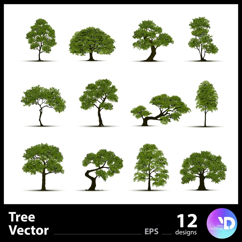 Tree Vector EPS Digital Download - Etsy