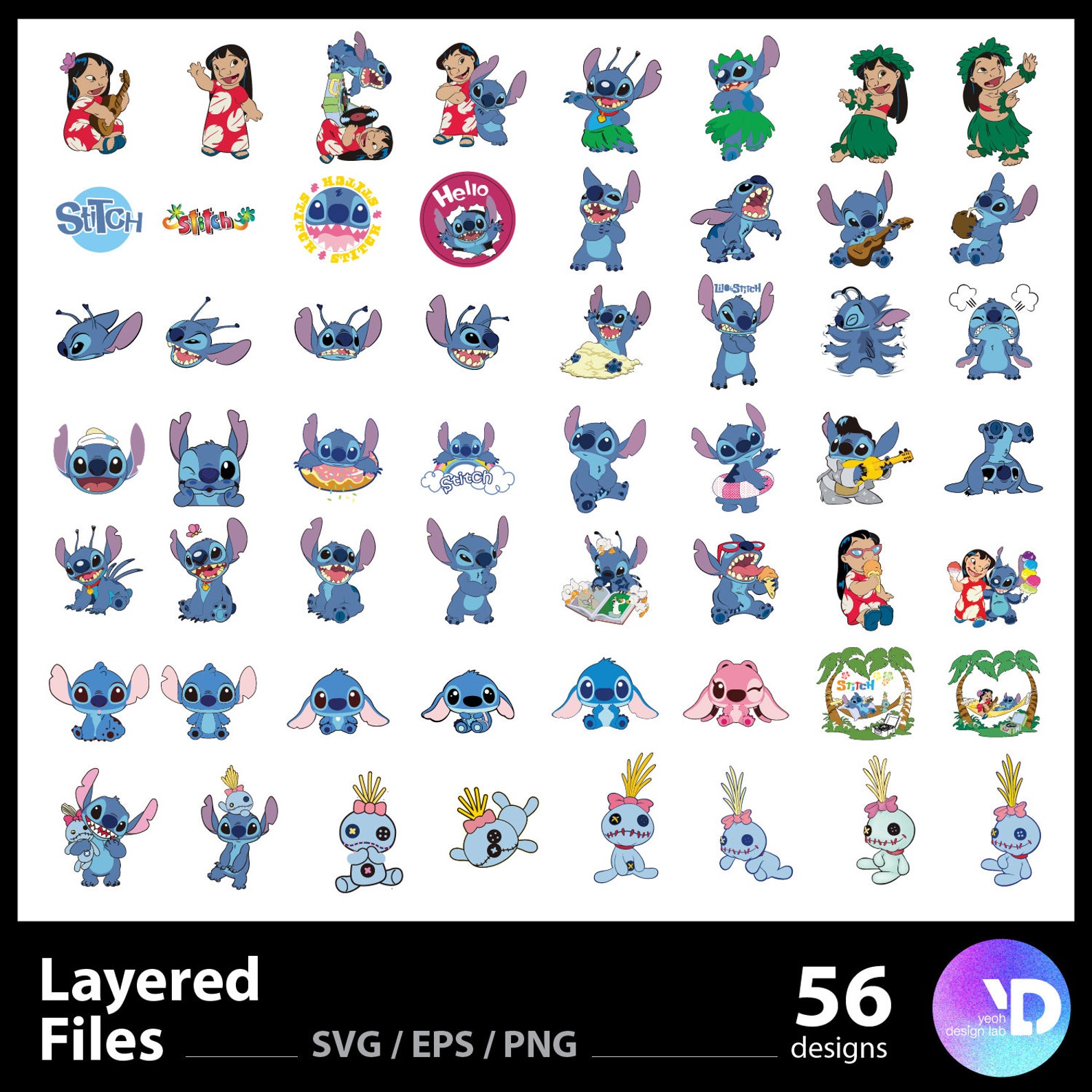 Lilo and Stitch Bundle SVG Files, Lilo and Stitch Svg for Cricut ...