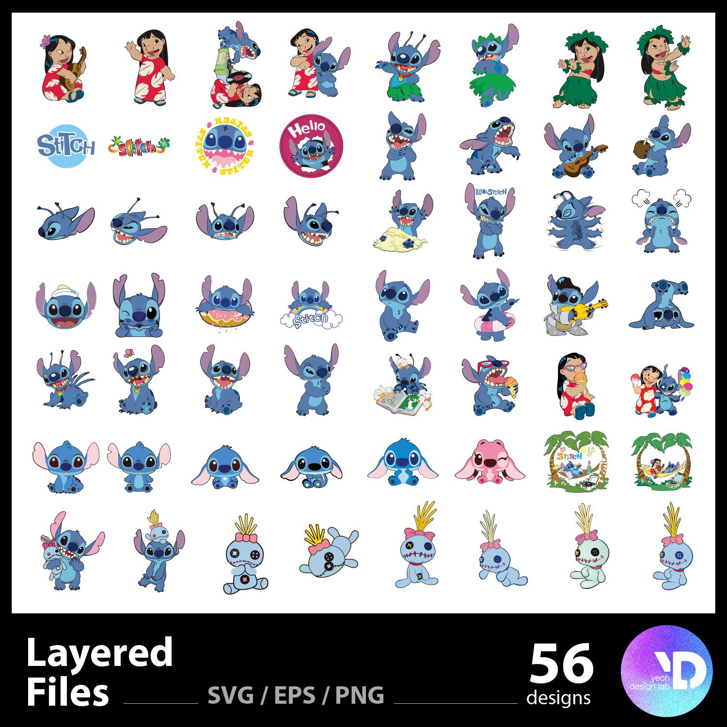 Lilo and Stitch Bundle SVG Files, Lilo and Stitch Svg for Cricut ...