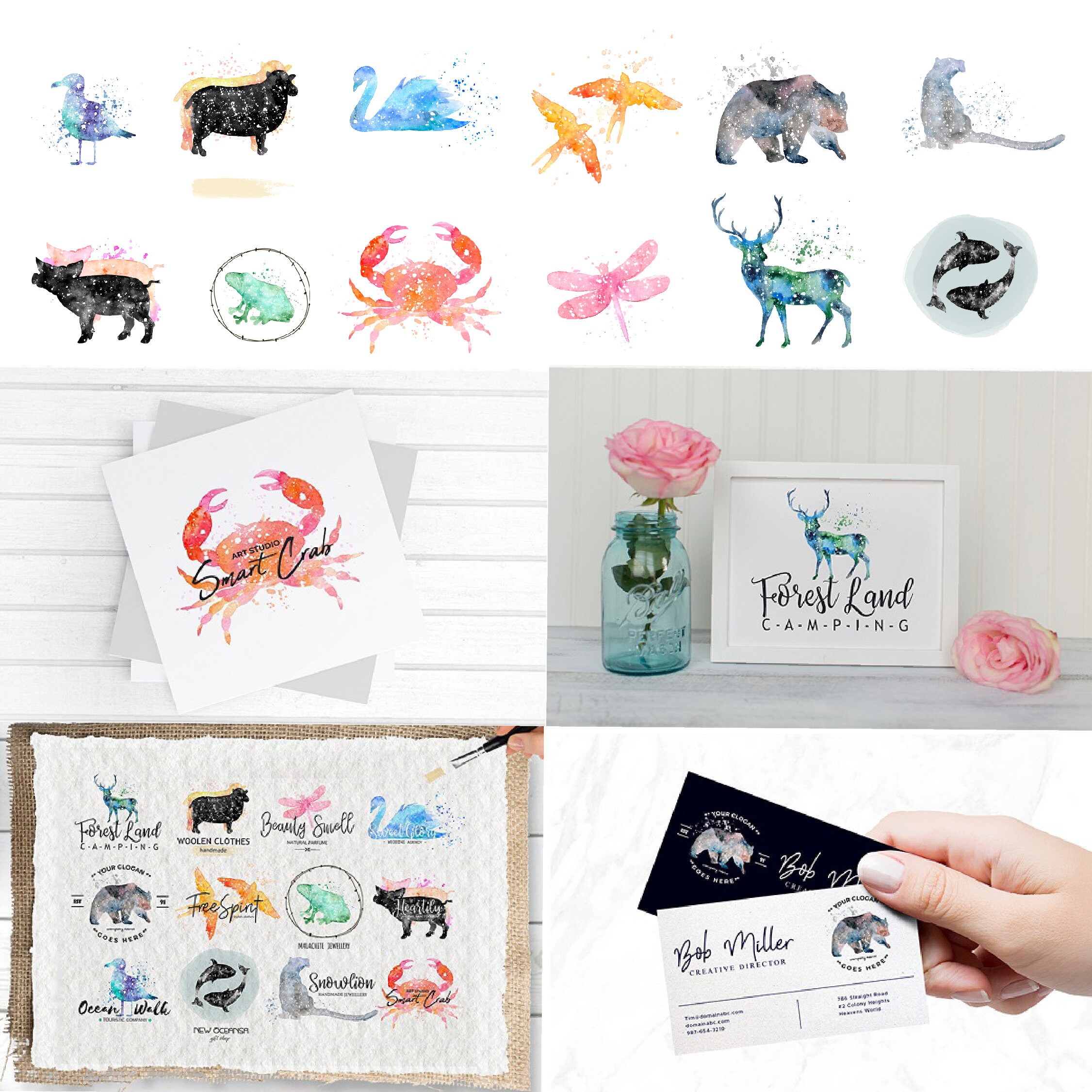 Water Color Animal PNG Digital Download - Etsy