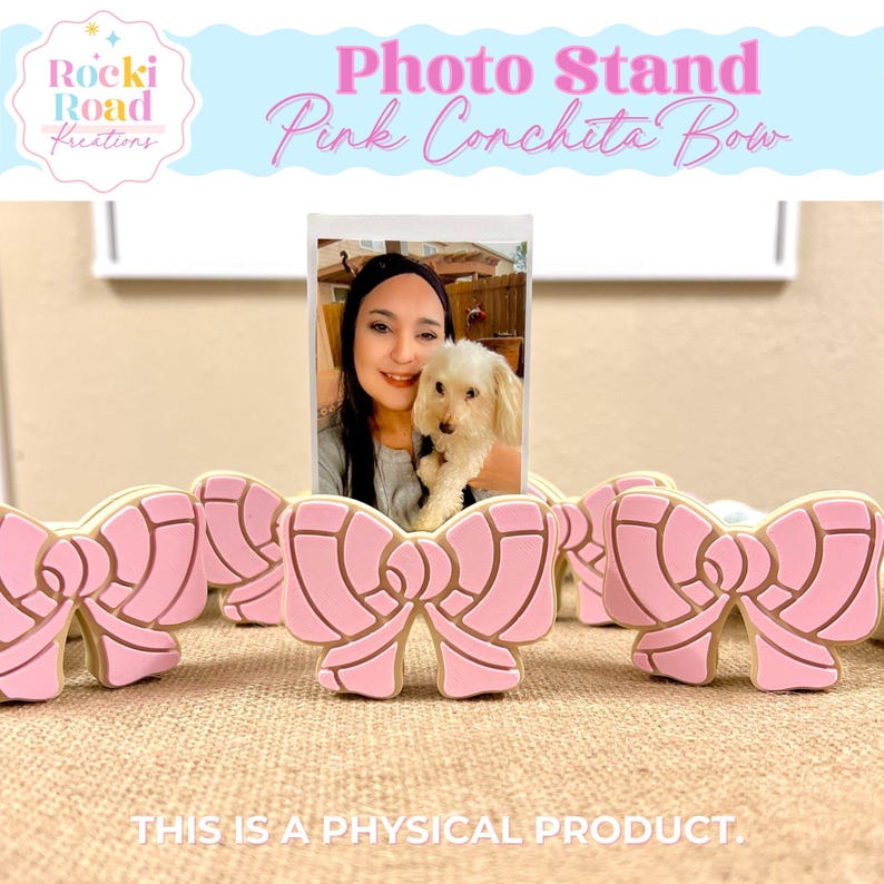 Conchita Bow Photo Holder 3D Printed Display for School Office ...