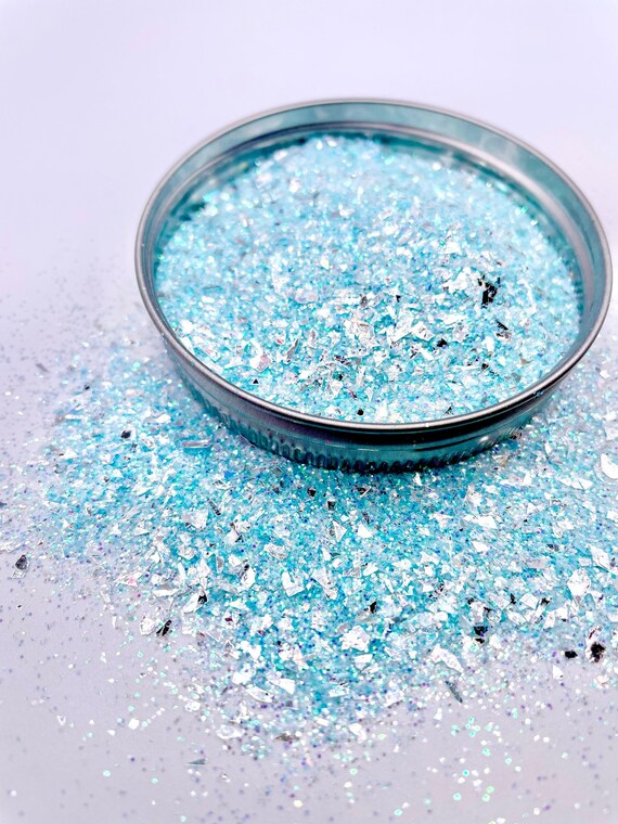 Bright Light Blue With Shards Mix Glitter Blue and Silver - Etsy