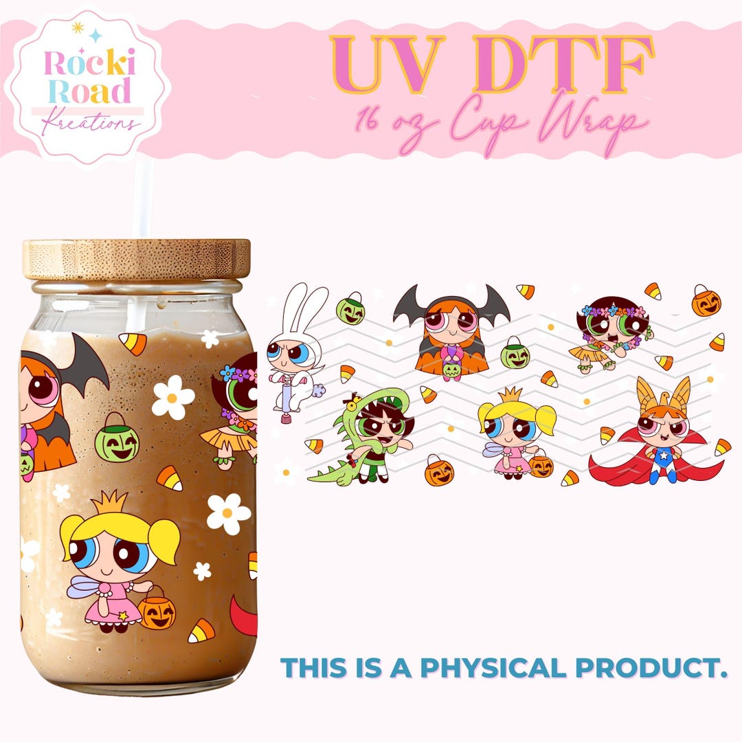 Costume Girls UV Dtf Cup Wrap (6639) | 16oz. Glass | DIY Crafts ...