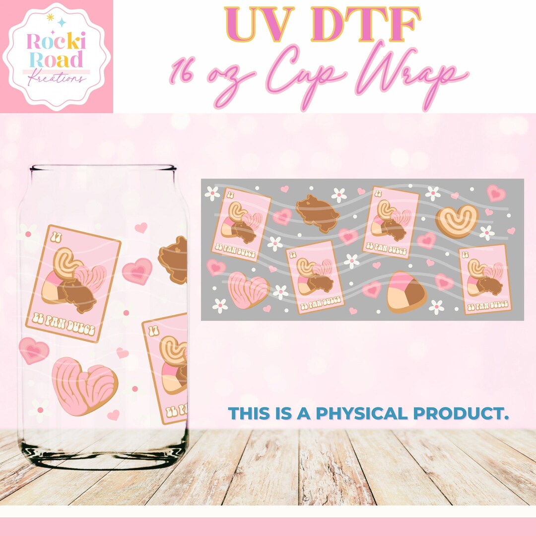 El Pan Dulce (538) |UV Dtf Cup Wrap 16oz. Glass | DIY Cup | Conchitas ...