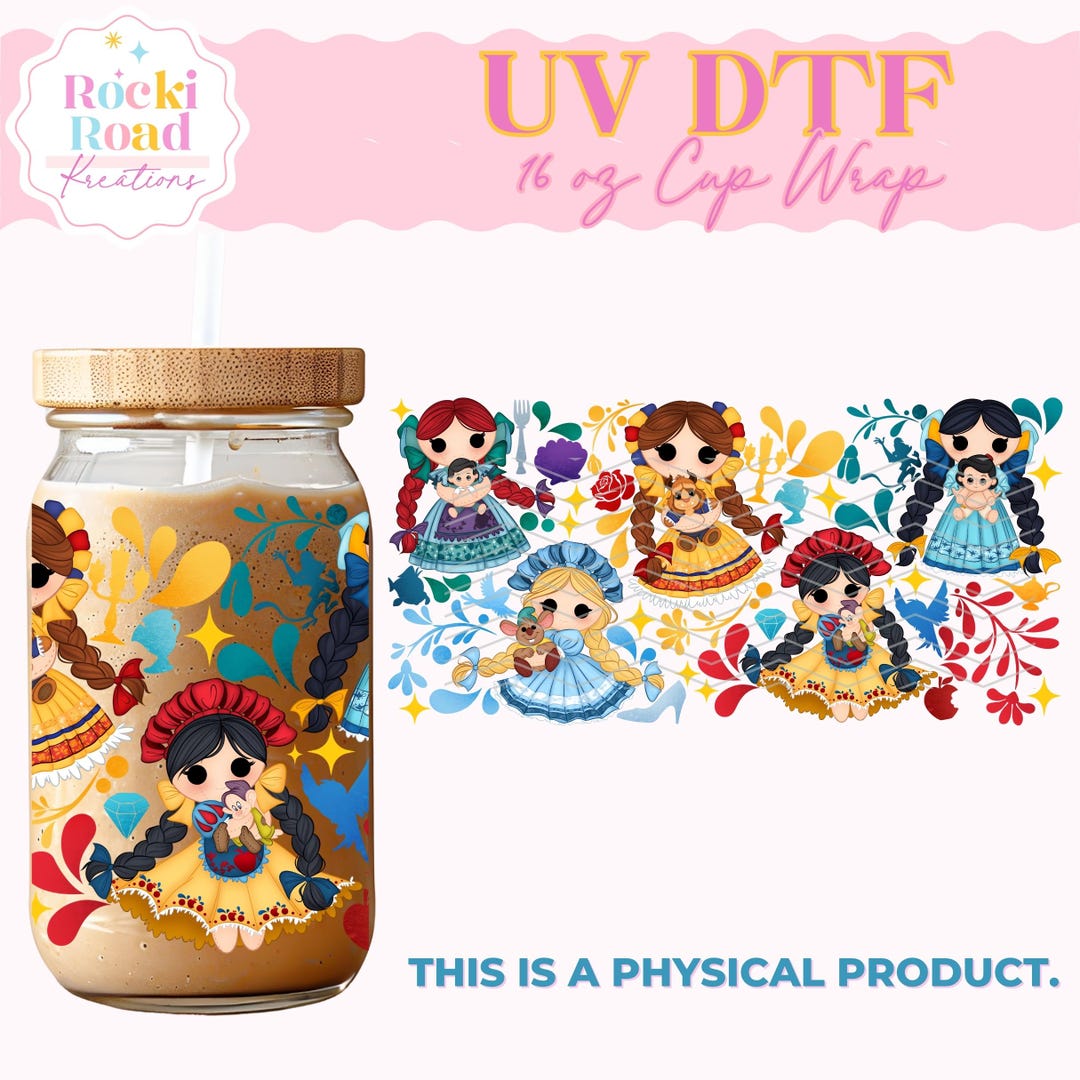 Magical Rag Dolls (6613) |UV Dtf Cup Wrap 16oz. Glass | DIY | Mexican ...