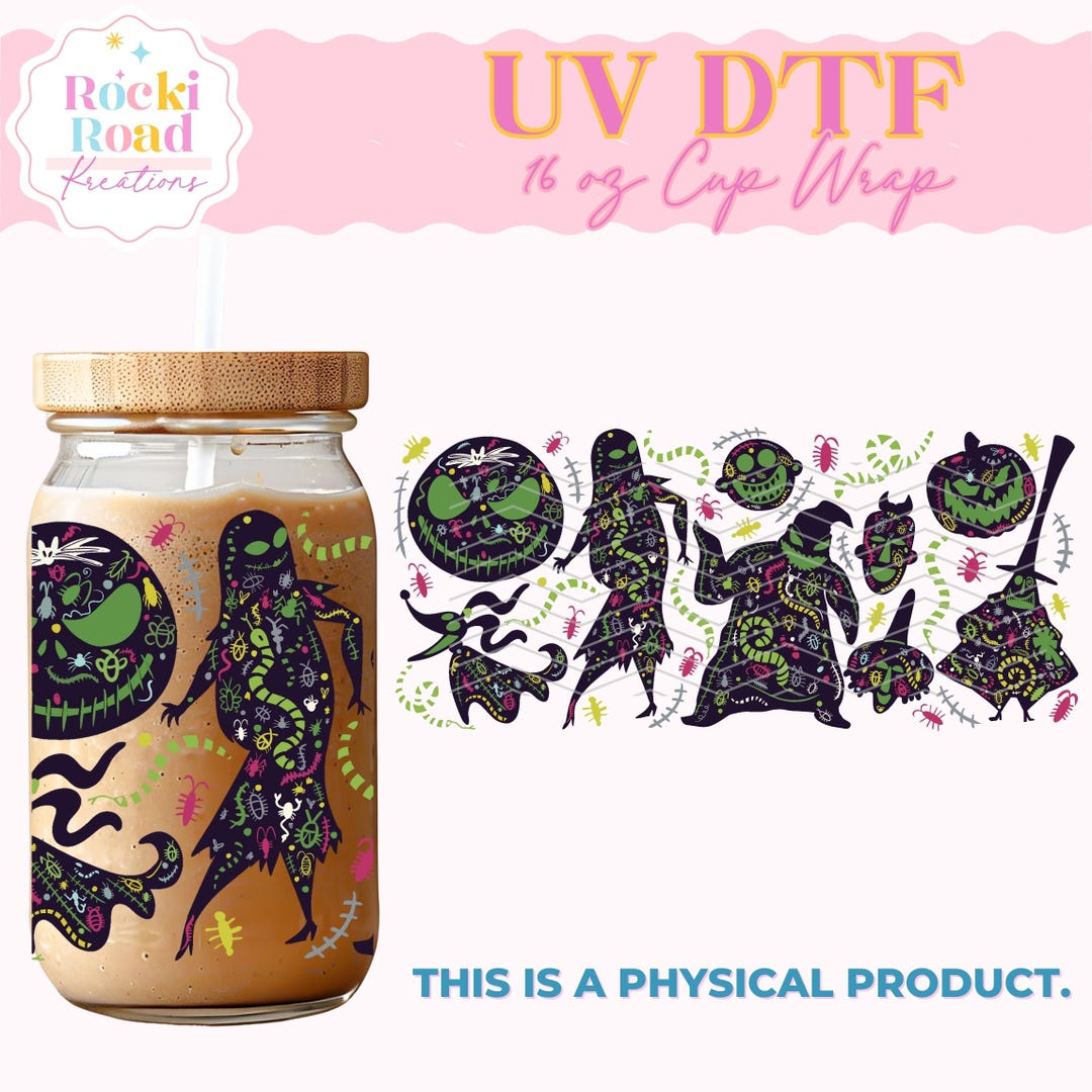 UVDTF Cup Wrap 16oz. Glass | DIY Crafts | Libbey Cup Wraps | UVDTF ...