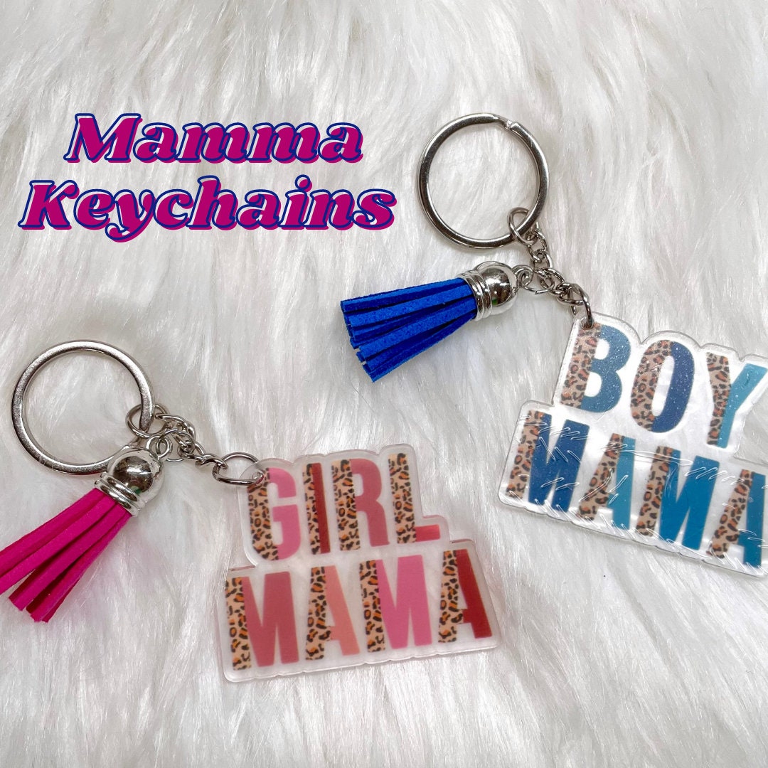 Mamma Keychains With Tassel Boy Mama Girl Mama Mother's Day Gifts ...