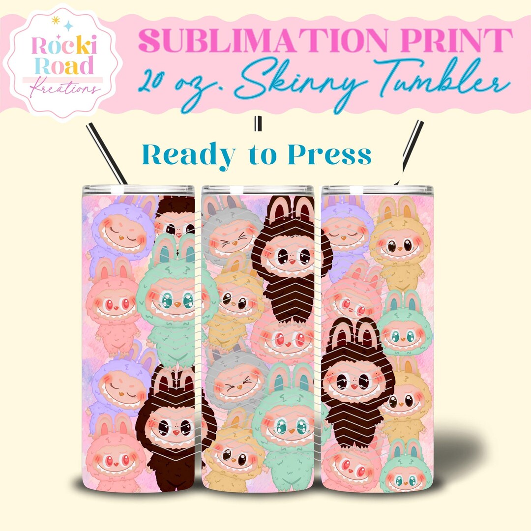 Labubu Sublimation Print | Spooky Wrap | Ready to Press | Scary Monster ...