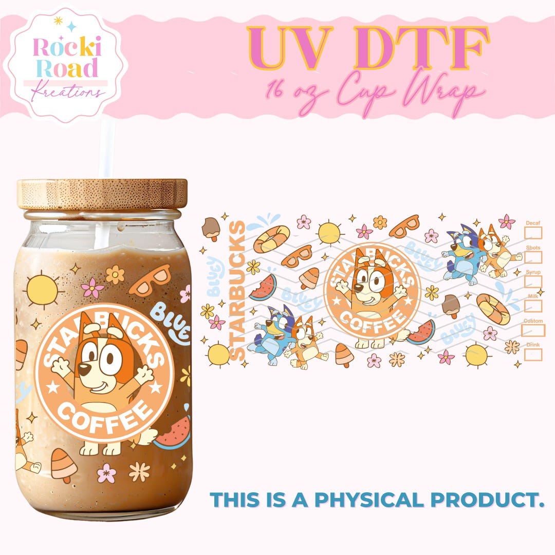 UV Dtf Cup Wrap (6673) | 16oz Glass | DIY Crafts | Libbey Cup Wrap | UVDTF Transfer | Plants ...