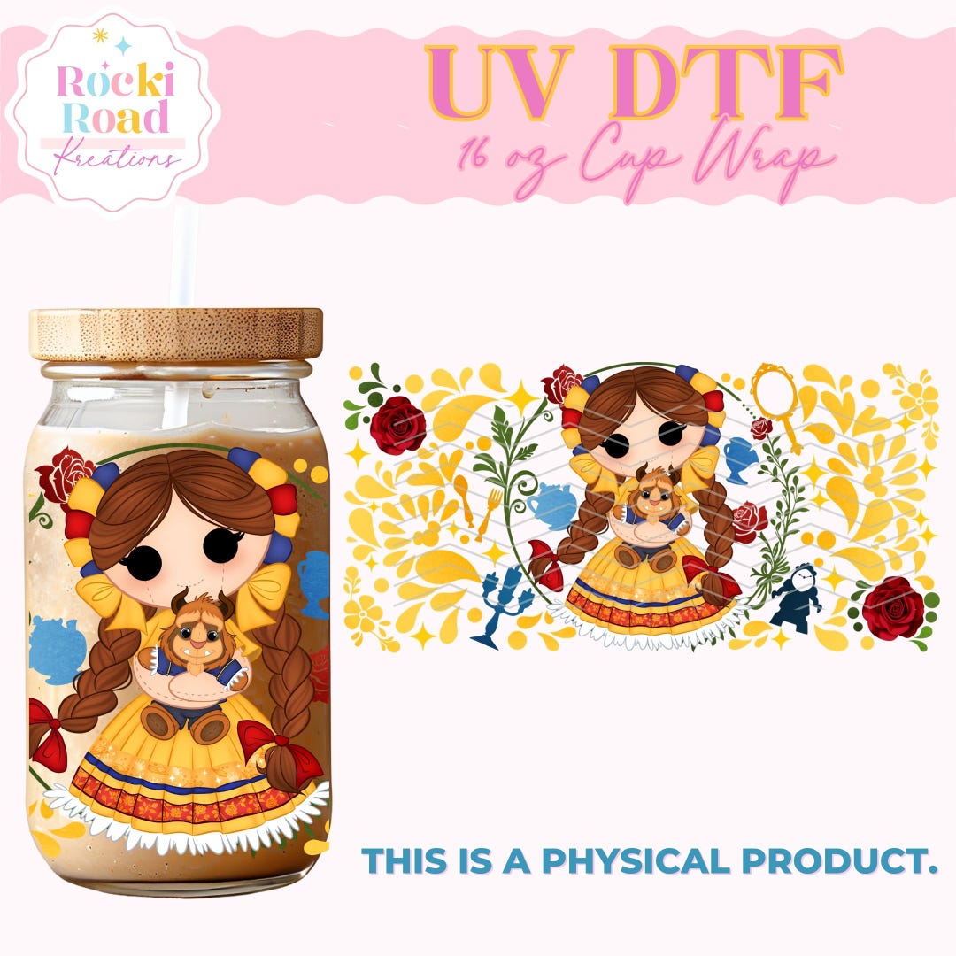Magical Rag Doll (6609) |UV Dtf Cup Wrap 16oz. Glass | DIY | Mexican ...