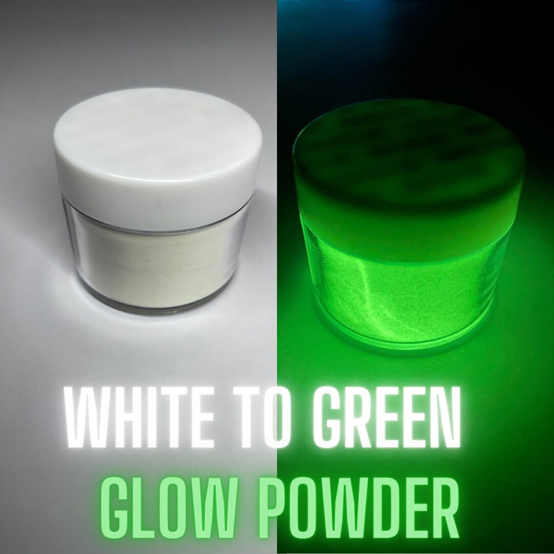 WHITE TO GREEN Glow Powder | Glow in the Dark Pigment for Epoxy Resin ...