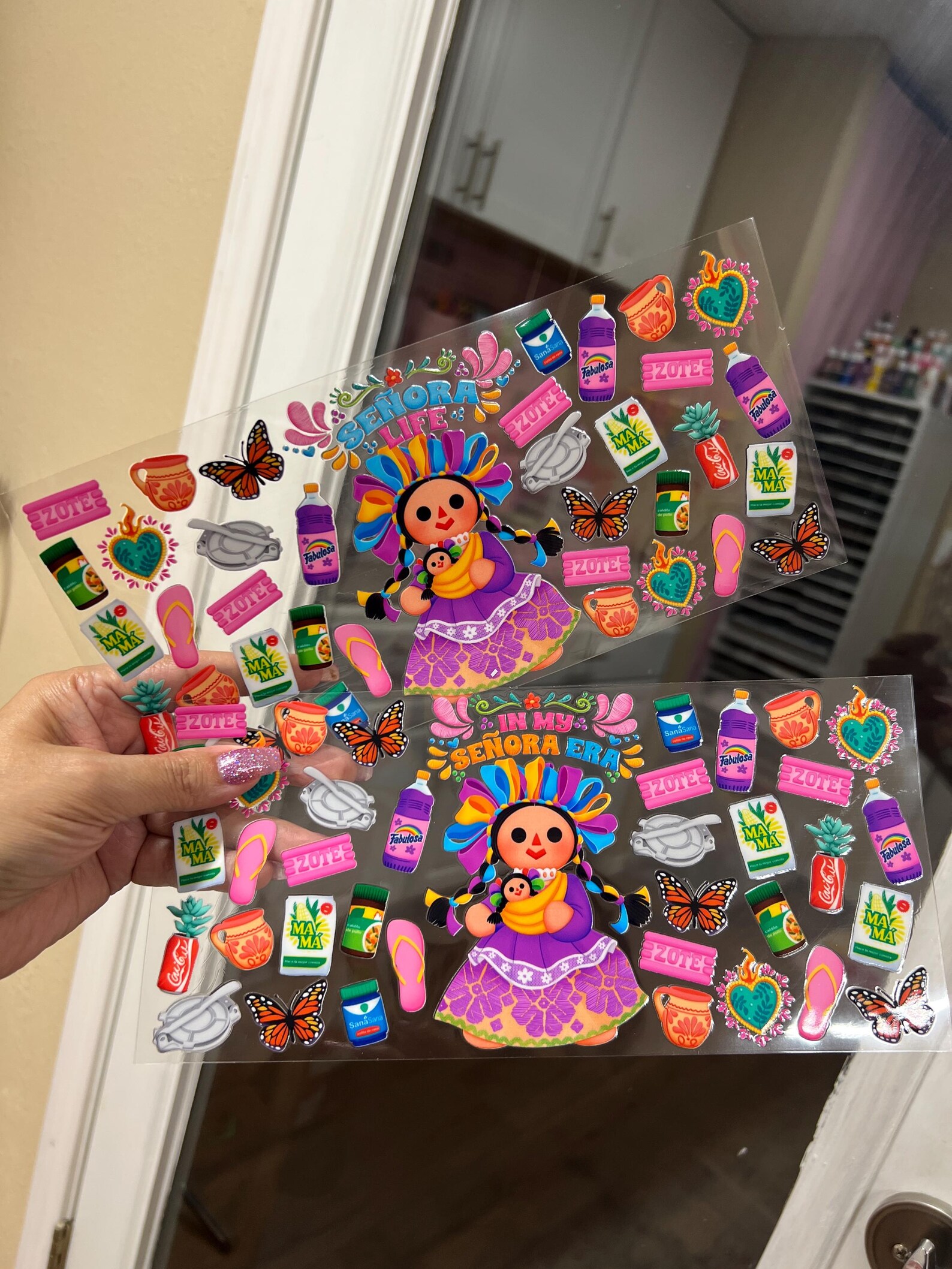 Muneca Señora Era (6777) |UVDTF Cup Wrap 16oz. Glass | Mug | Mexican ...