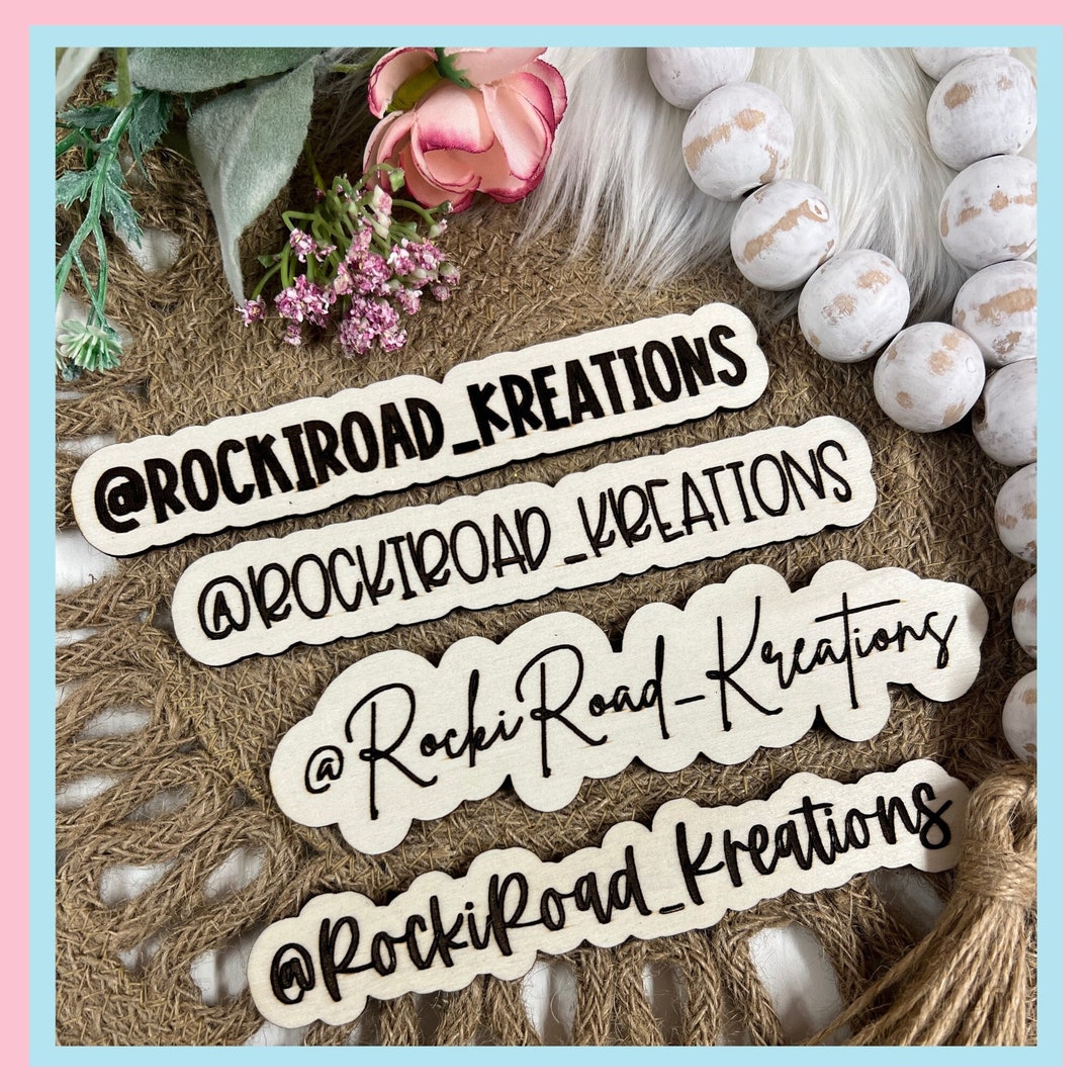 Wood Laser Cut Watermark Engraved Business Watermark Social Media ...