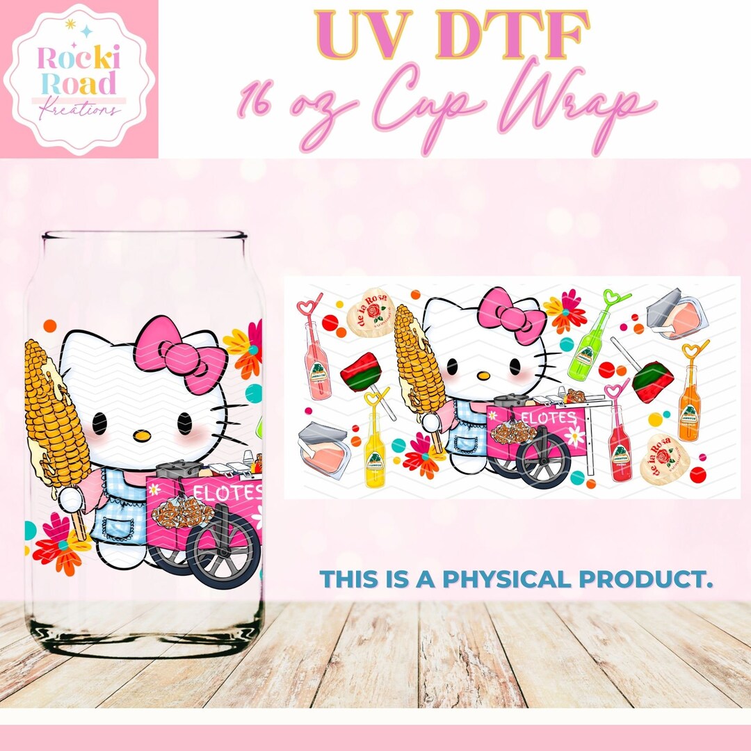 Elote Corn Cutie (654) |UV Dtf Cup Wrap 16oz. Glass | DIY Crafts | Mexican Snacks Anojitos ...