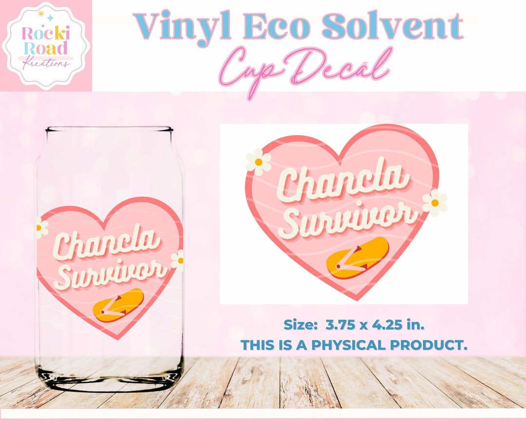 Chancla Survivor Decal Permanent Adhesive Vinyl Latina Stickers Libbey ...