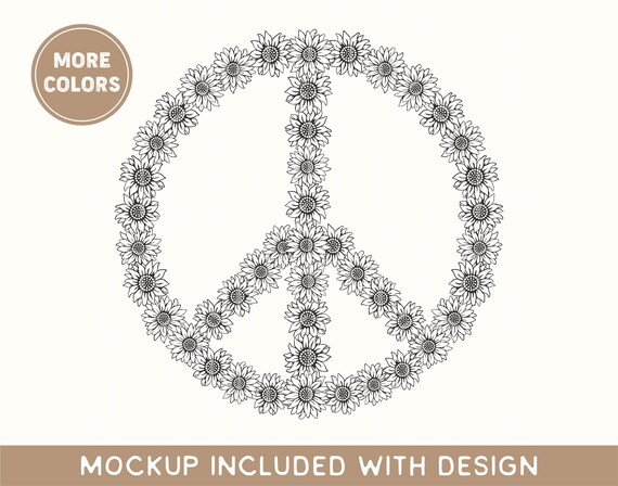Sunflower Png Sunflower Peace Sign Png Digital Download - Etsy