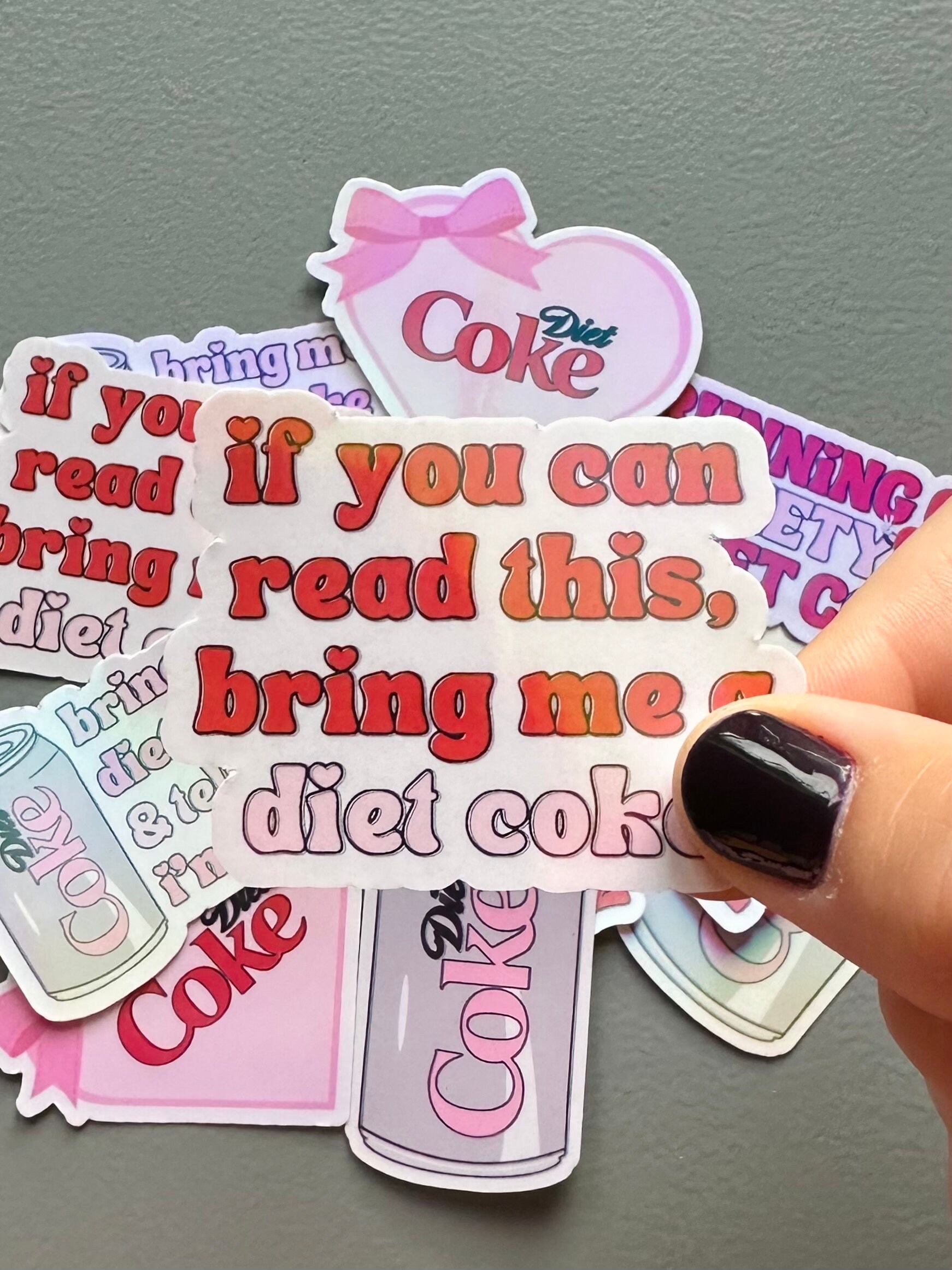 Pink Diet Coke Cute Holographic Sticker Pack - Etsy