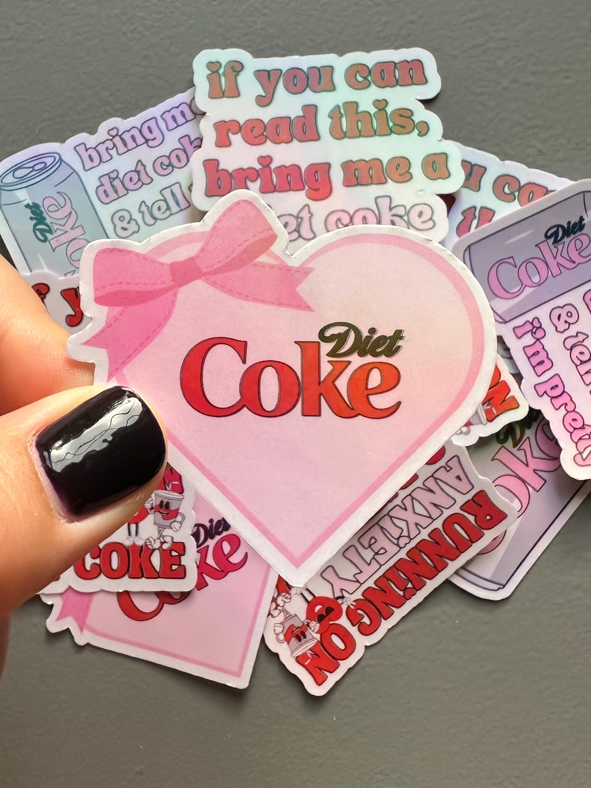 Pink Diet Coke Cute Holographic Sticker Pack - Etsy