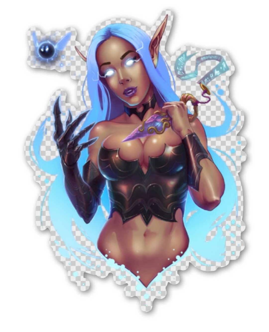 Tayvix Blue Elf Sticker - Etsy