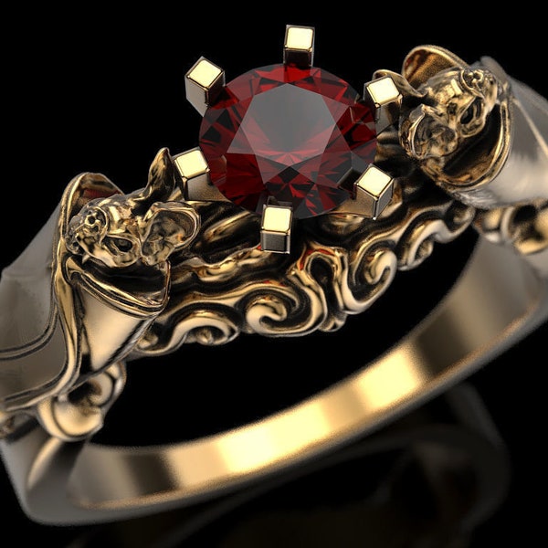 Gothic Engagement Ring - Etsy