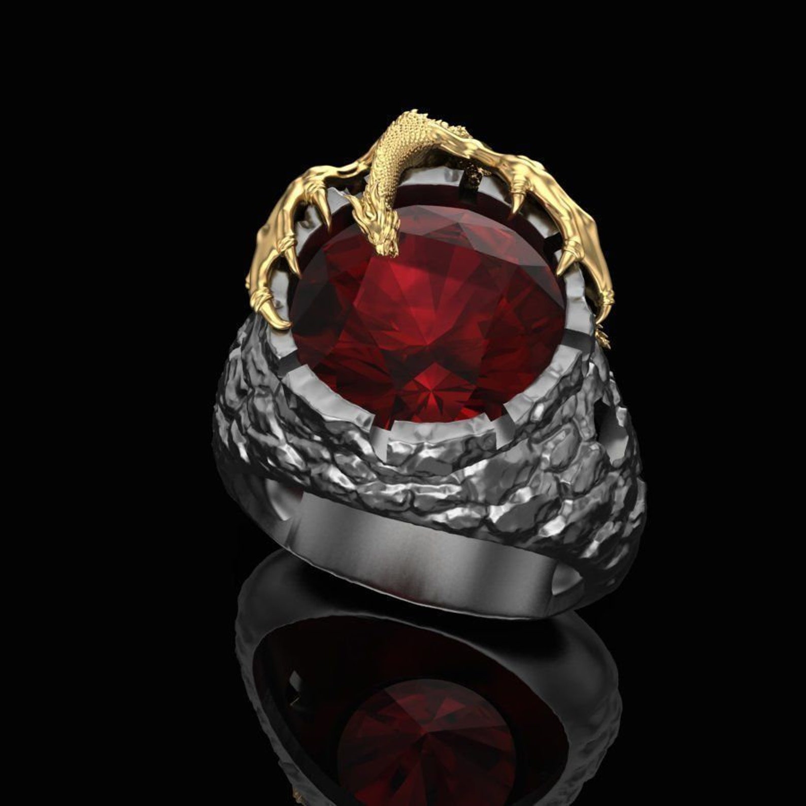 Dragon Men Ring Silver Dragon Ring Solid Silver Dragon Ring - Etsy