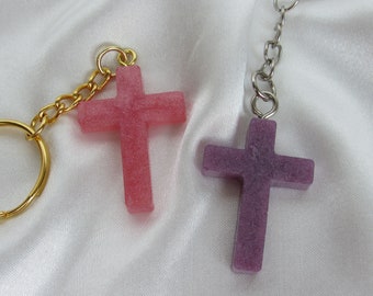 Cross Keychain - Etsy