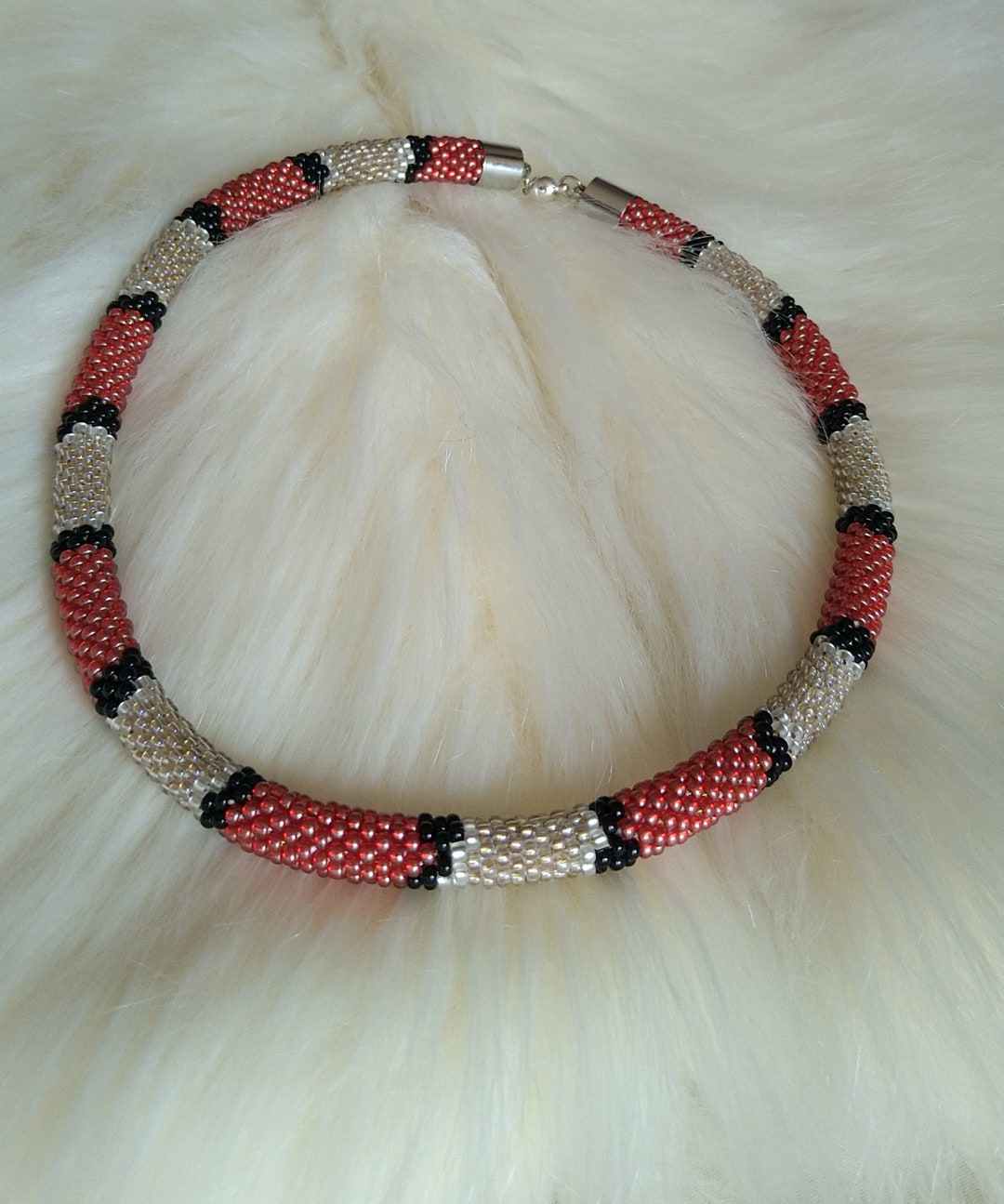 Snake Skin Necklace in Classic Colors - Etsy