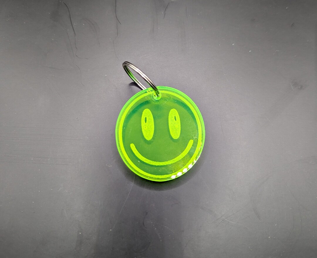 Smiley Face Neon Green - Etsy