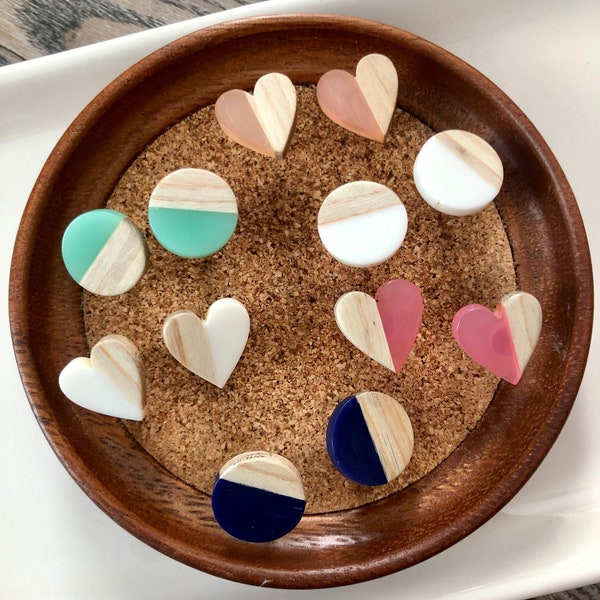 Resin Stud Earrings - Etsy