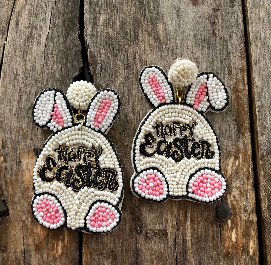 Easter Seed Bead Earrings { 8 STYLES } // Easter Statement Earrings ...