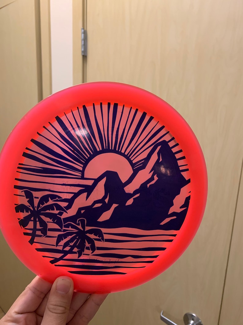 Custom Stencil Dyed Disc - Etsy