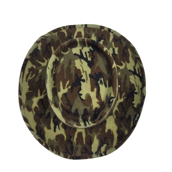 Vtg 80's Men's Hat Cowboy Safari Camo Hunting Adventu… - Gem